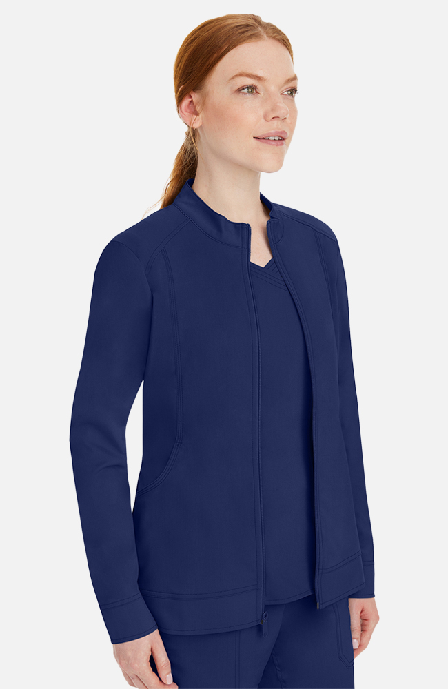 Purple Label by Healing Hands Women's Dakota Zip Front Scrub Jacket