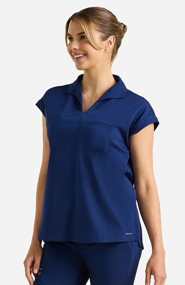 Women's Jazz Collared Tuckable Scrub Top | Healing Hands Scrubs