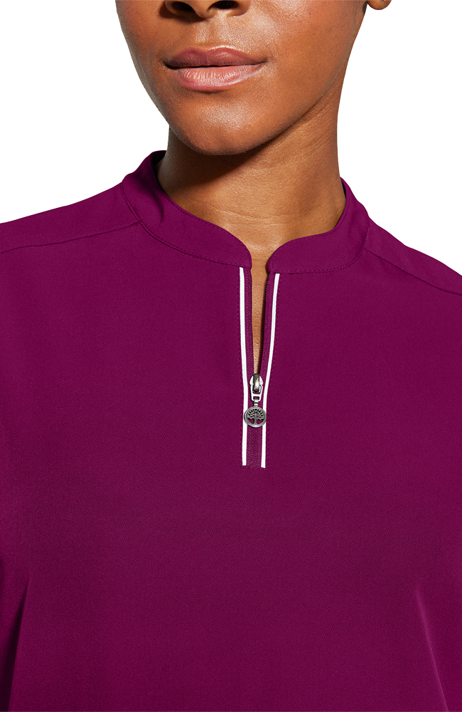 Women's Sandy Zip Mandarin Collar Scrub Top | Healing Hands Scrubs