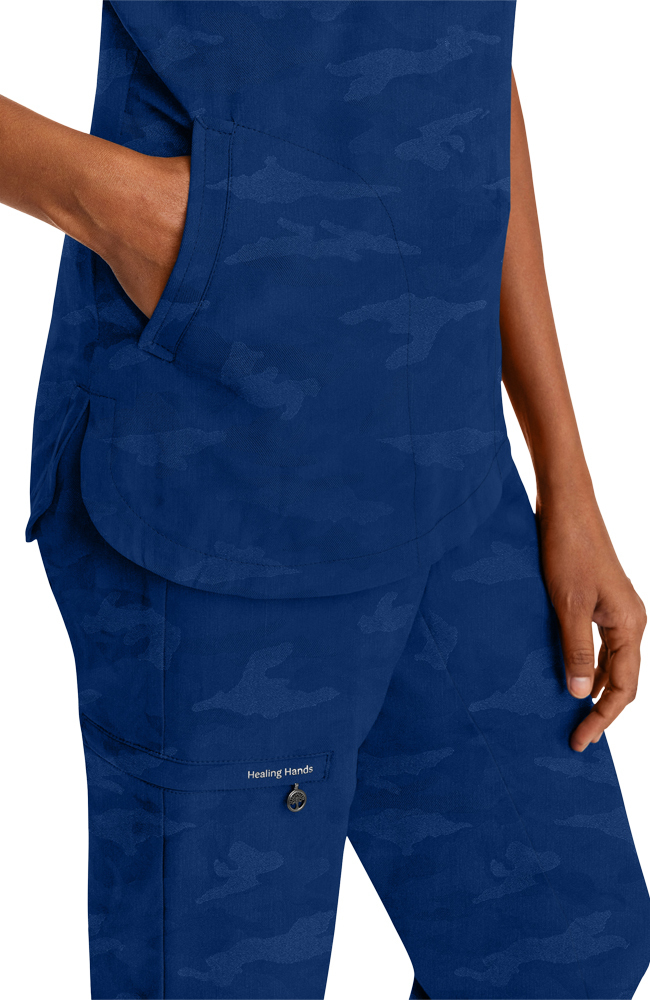 Women's Joy V-Neck Camo Scrub Top | Healing Hands Scrubs