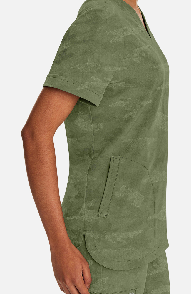Women's Joy V-Neck Camo Scrub Top | Healing Hands Scrubs